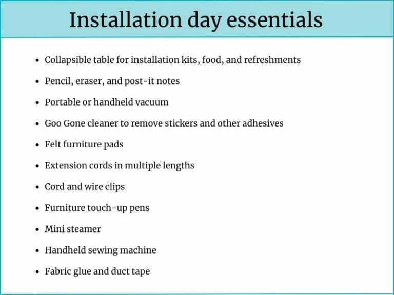 Secrets to a Successful Interior Design Installation Day