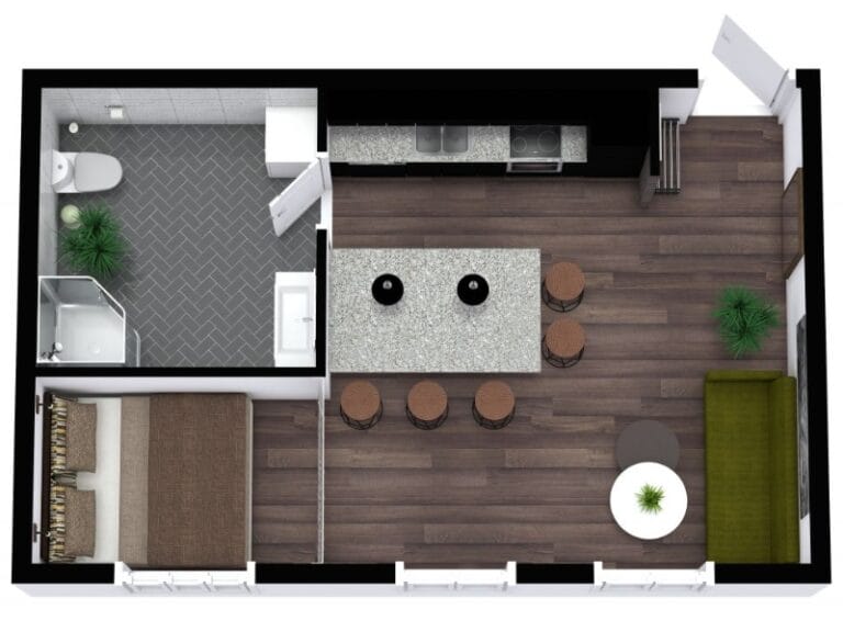 Studio Apartment Layouts and Floor Plan Inspiration