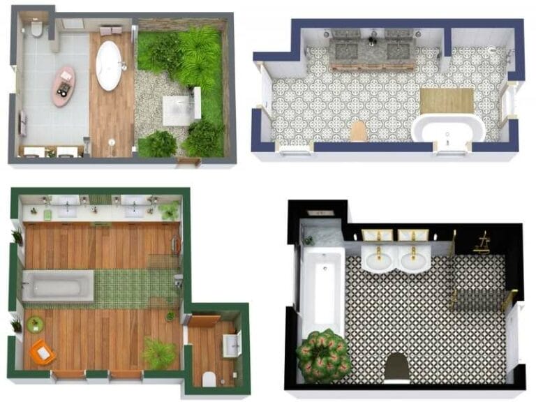 Bathroom Floor Plans: Layouts, Sizes, and Ideas