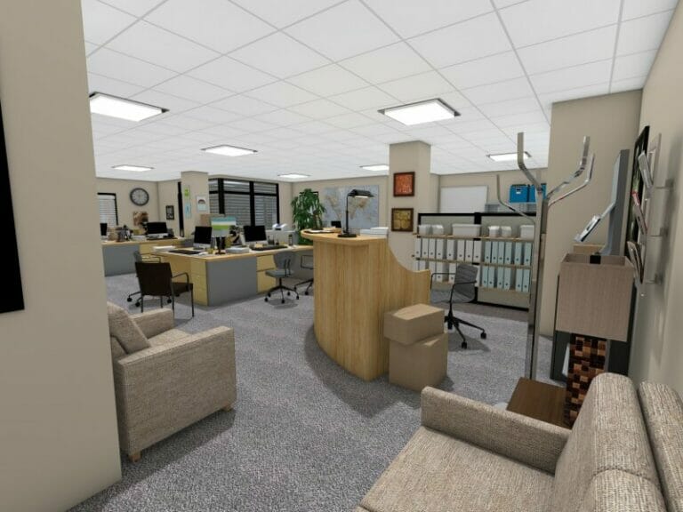 A 3D Tour of The American "The Office" Floor Plan