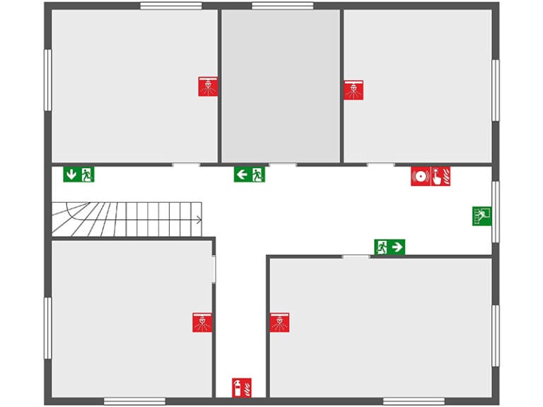 Introducing Fire and Evacuation Symbols - RoomSketcher